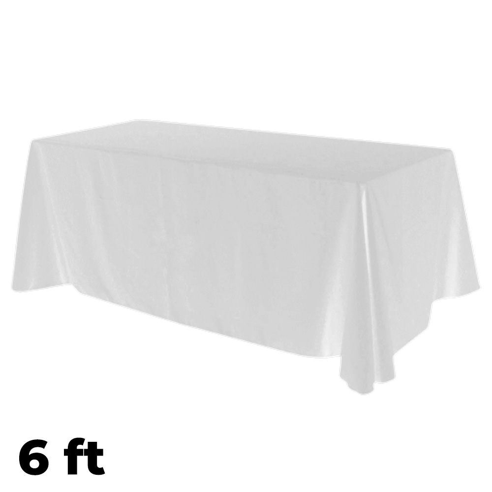 White Table Cover 4 Sided For 6 Ft Table Ships Today 