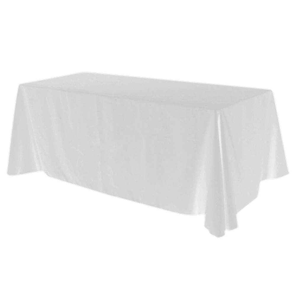 White Table Cover – 4-Sided for 6 ft Table – Ships Today!