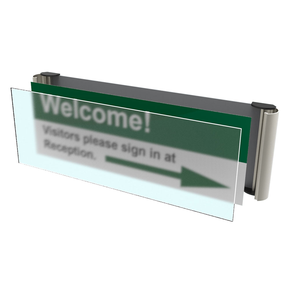 A Lobby Sign has a Non-Glare Cover to Protect Displayed Posters!