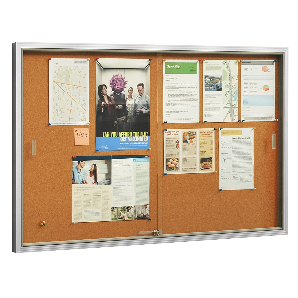 Pin Board with Tempered Glass Doors that are Shatter Resistant!
