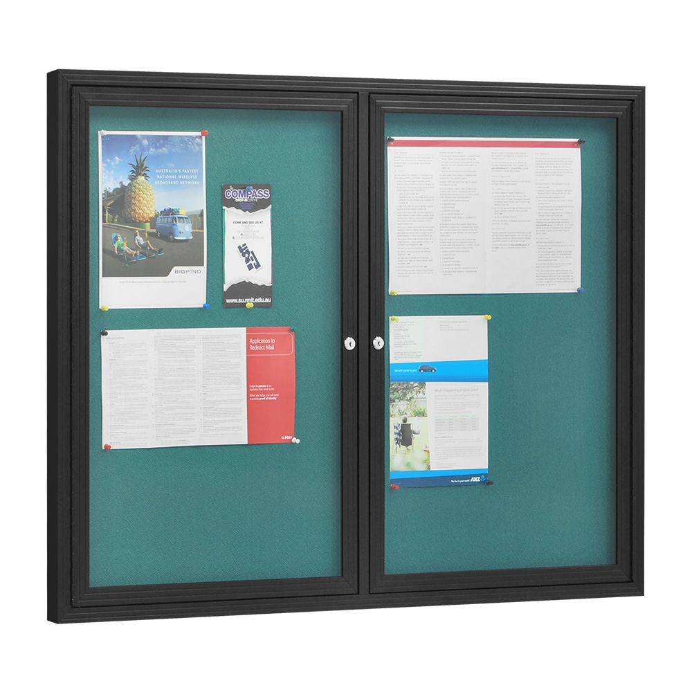 Office Notice Board – 1220 x 915mm w/ Locking Swing Doors