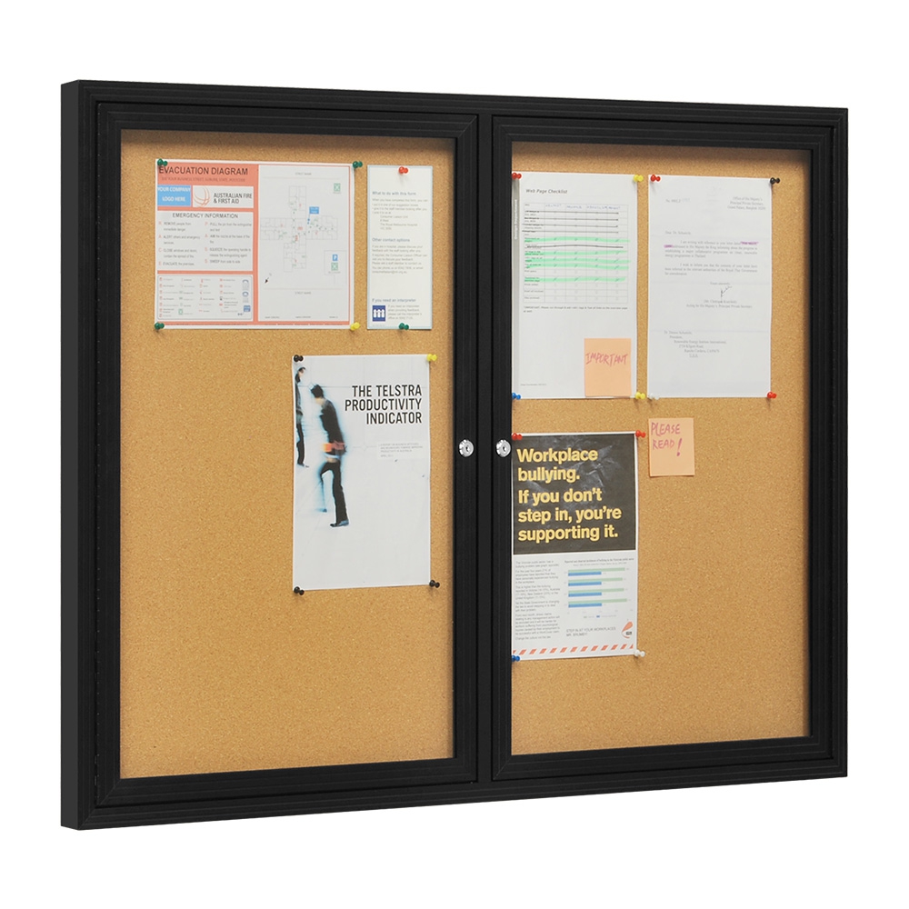 These Notice Display Boards have a Sleek Black Finish to Fit in Anywhere!