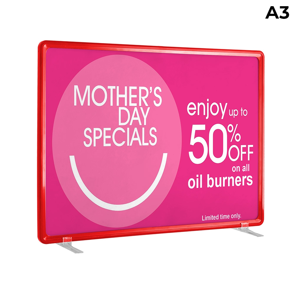 A3 Price Display Point of Sale Sign with Plastic Feet
