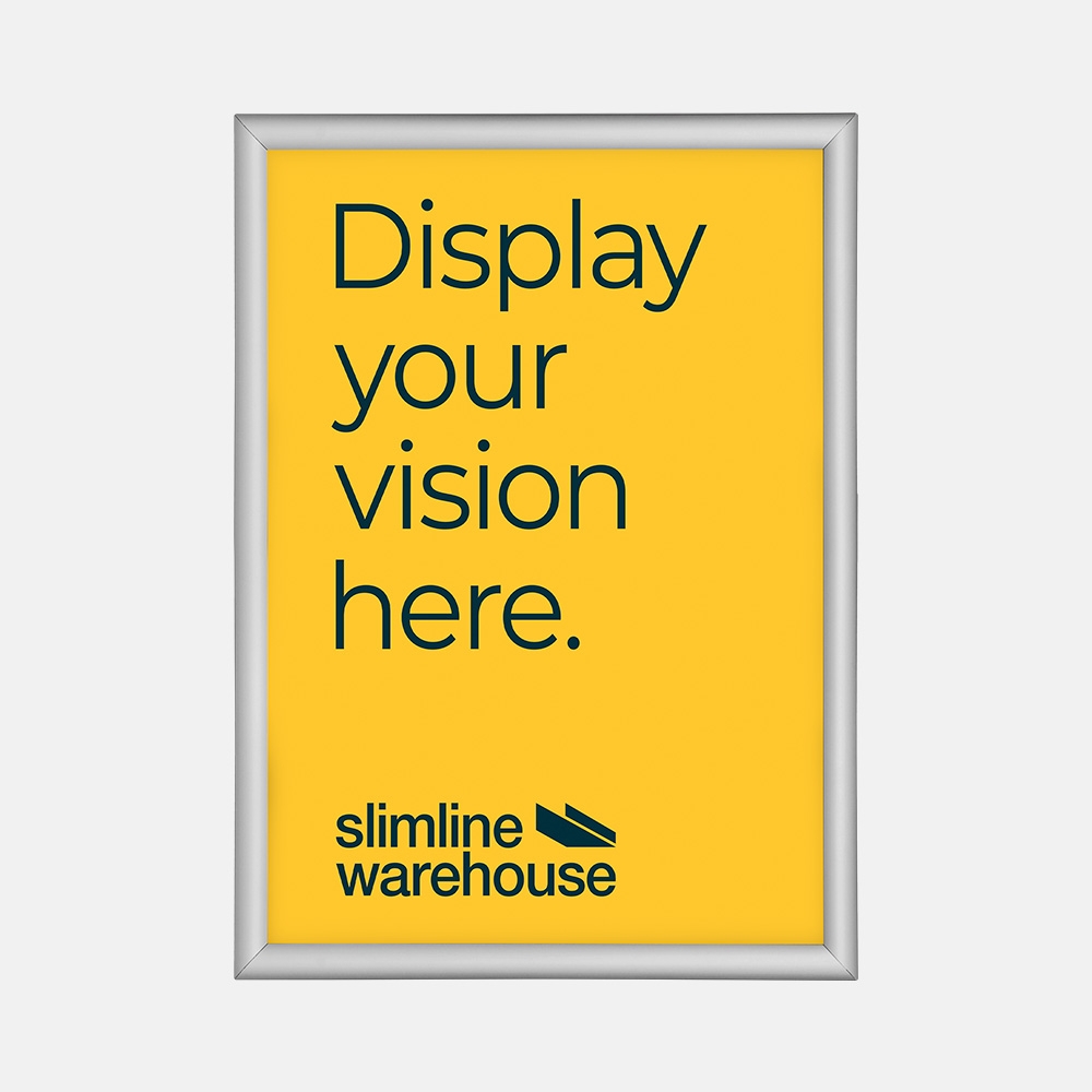 Sign Frames, Snap Frames. Aluminium Frames in Matte Silver, A2 Size. We ...