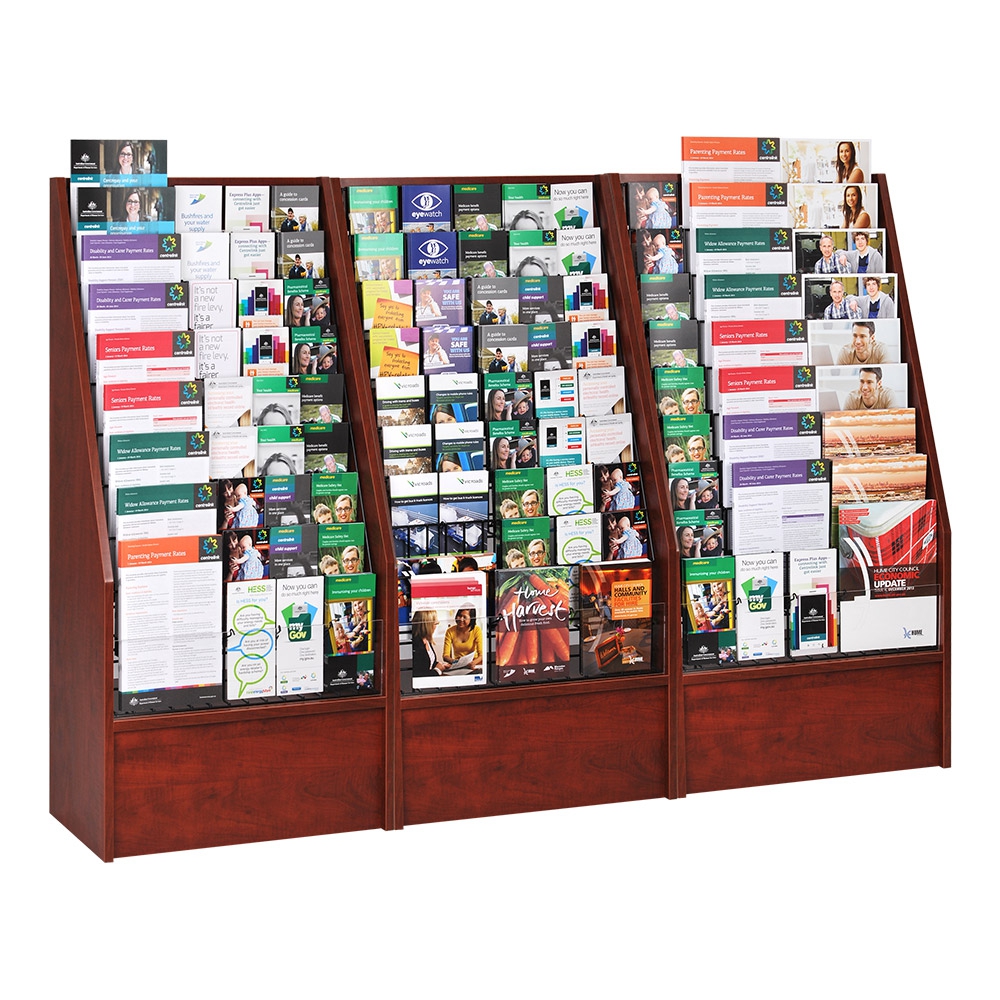 The Wood Brochure Rack Looks Great with in Any Decor!