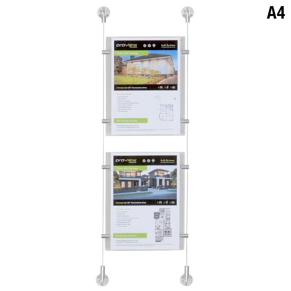 Window Cable Display – (8) A3 Frames – Ships Same Day!