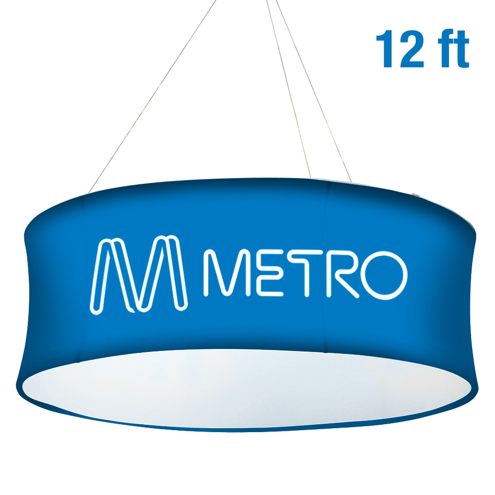 Overhead Banner – 12ft Triangle Shape w/ Custom Print