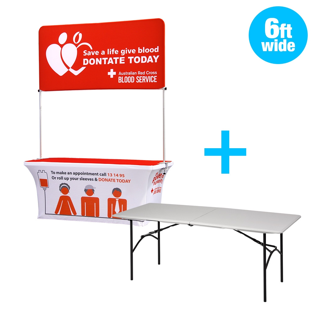 Trade Show Kit – Custom 2-Sided Wraps w/Header & Table!
