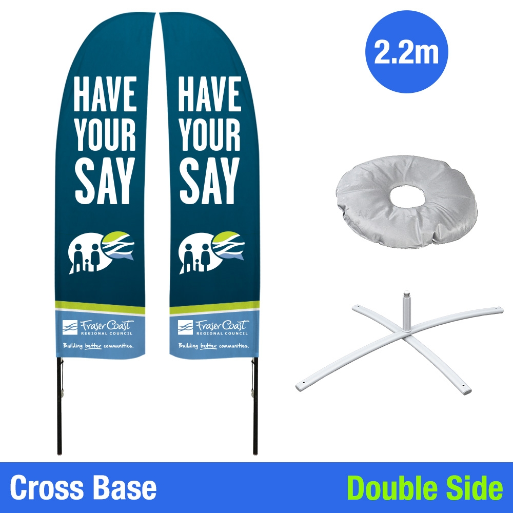 Branded Flags for Events – Full Colour Print – 2.4m Tall