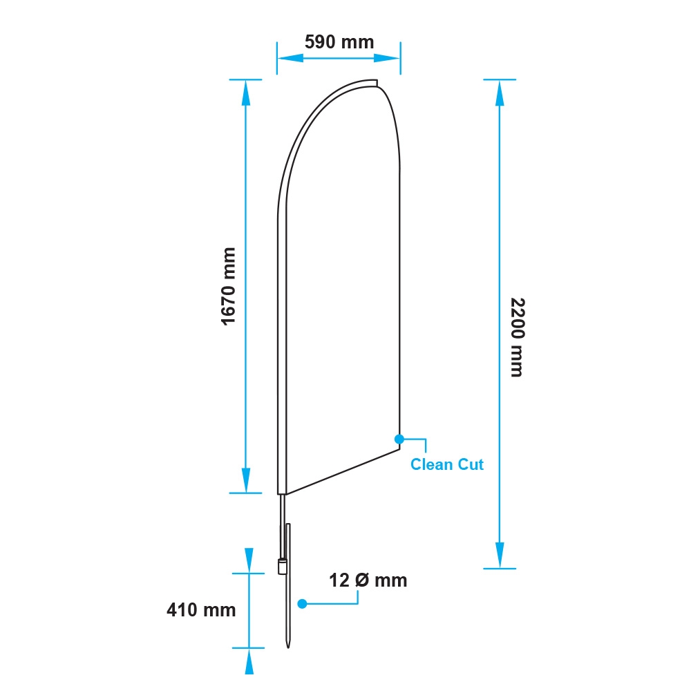 2.3m Bow Banners ¦ Slimline Warehouse