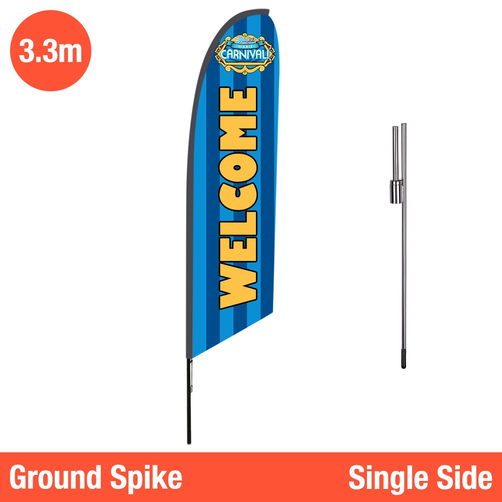 In Ground Banners – Custom Print Flags w/ Ground Spike!