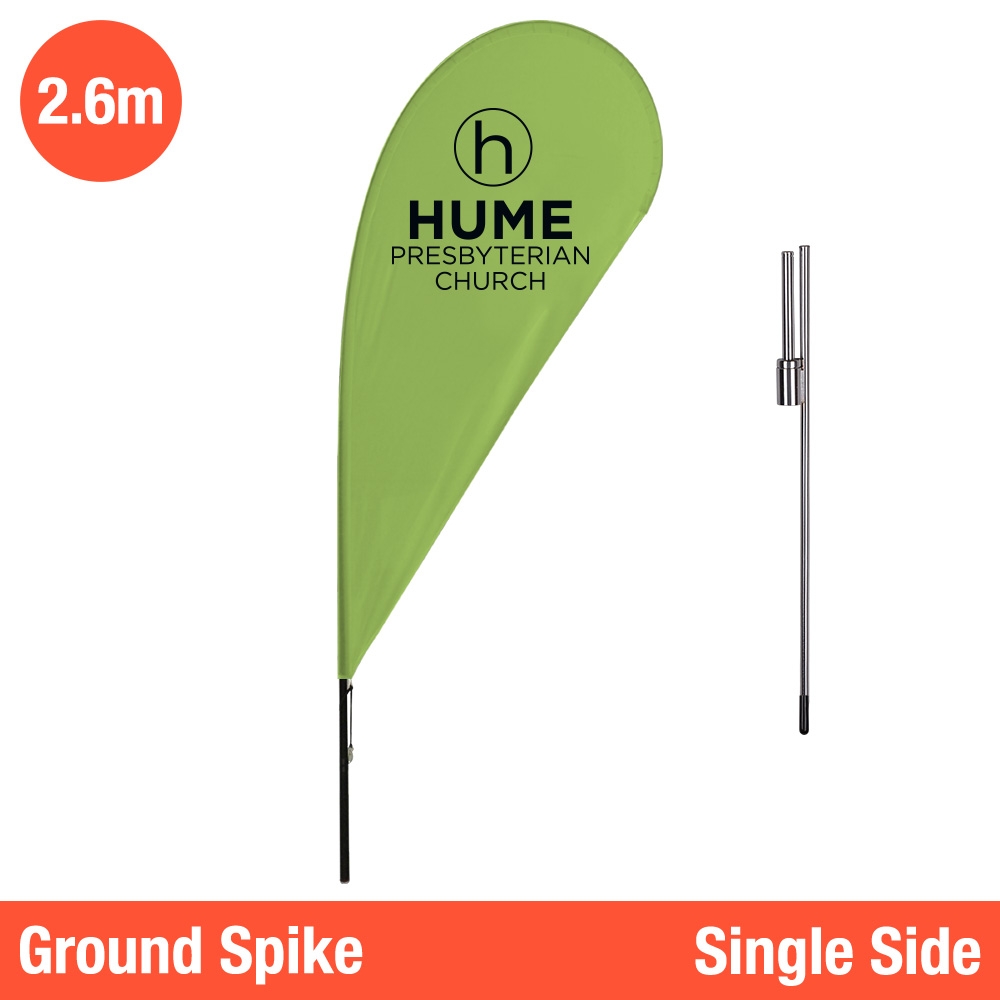 2.6m Tear Drop Flags ¦ Slimline Warehouse