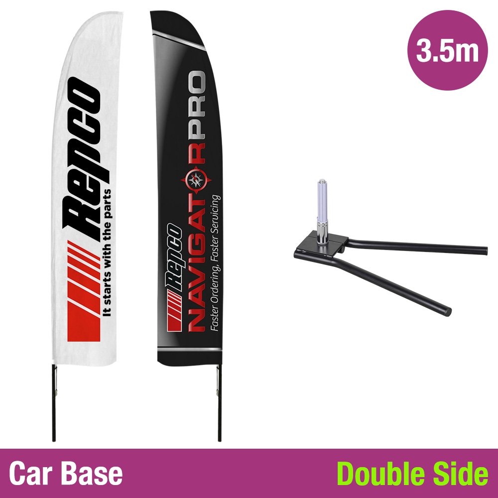 Car Lot Flags – Custom Print w/ Wheel Base – Many Sizes!