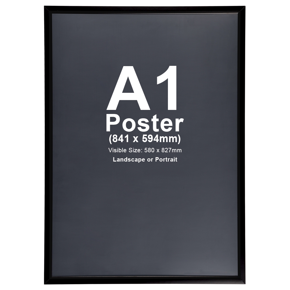 This Poster Framing Holds an A1 Sized Graphic in Landscape or Portrait ...