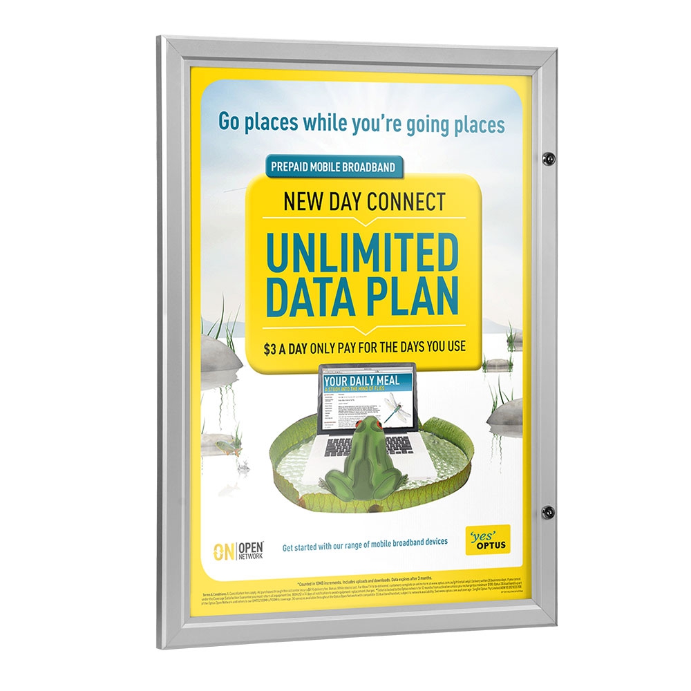 A1 Lockable Sign Frame - Poster Cabinets, Retail Poster Frames