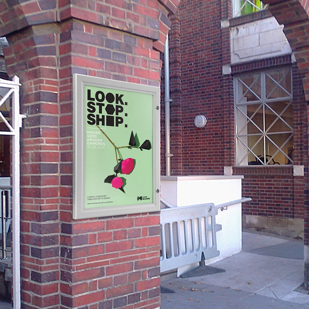 A2 Lockable Sign Frame - Poster Cabinets, Retail Poster Frames