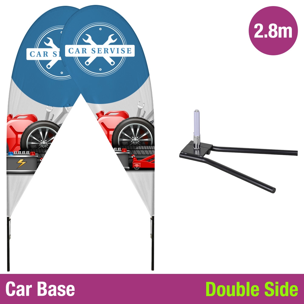 Car Lot Flags – Custom Print w/ Wheel Base – Many Sizes!