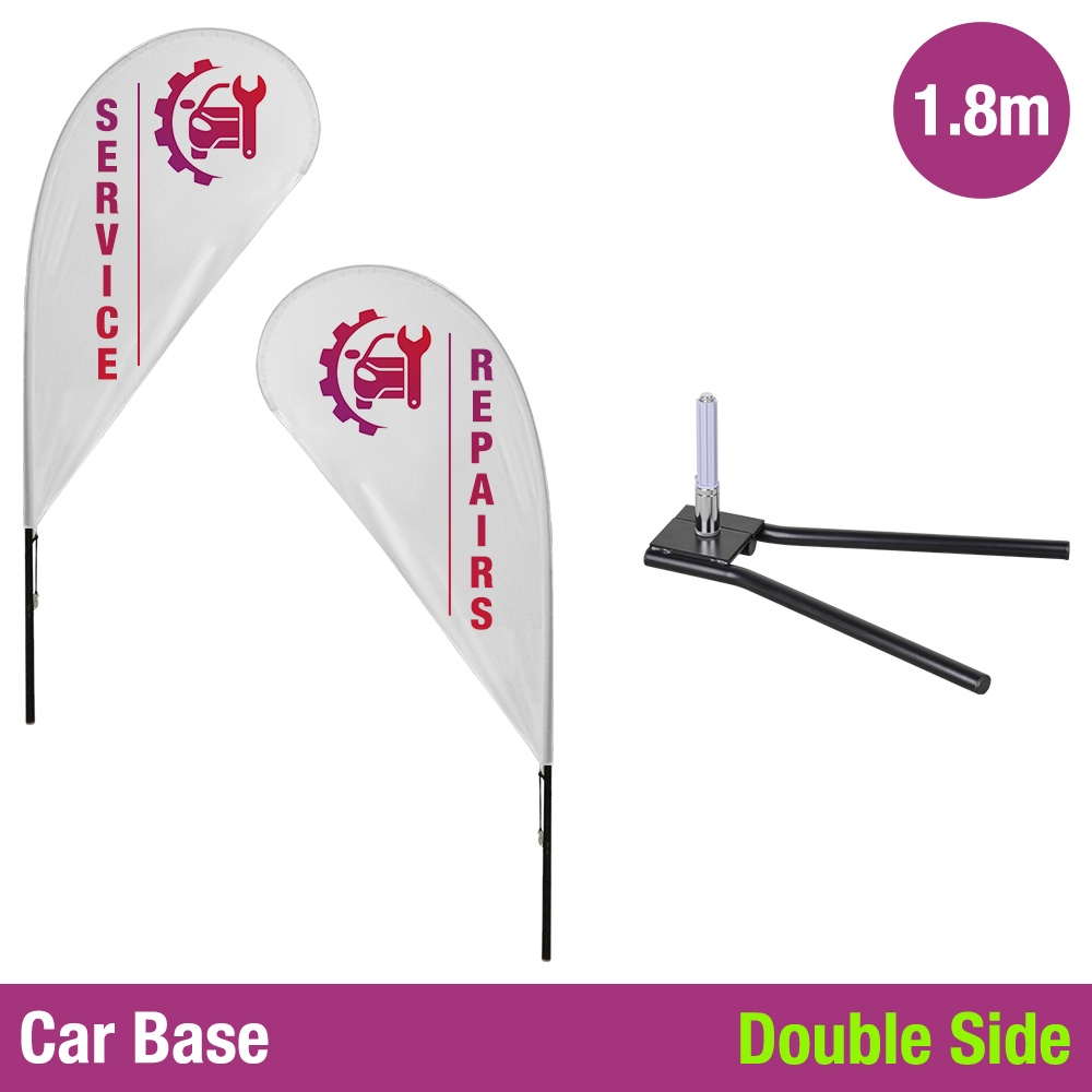 Car Lot Flags – Custom Print w/ Wheel Base – Many Sizes!