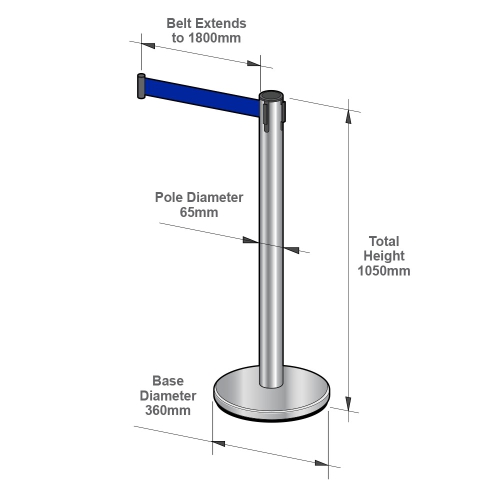 Stanchion Poles ¦ Slimline Warehouse
