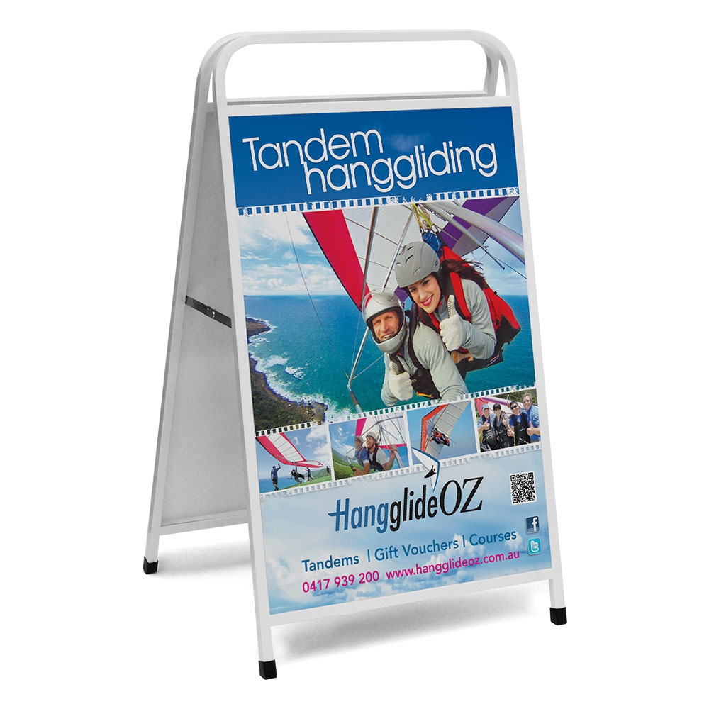 Metal A-Frame Sign or Advertising Boards with Graphics