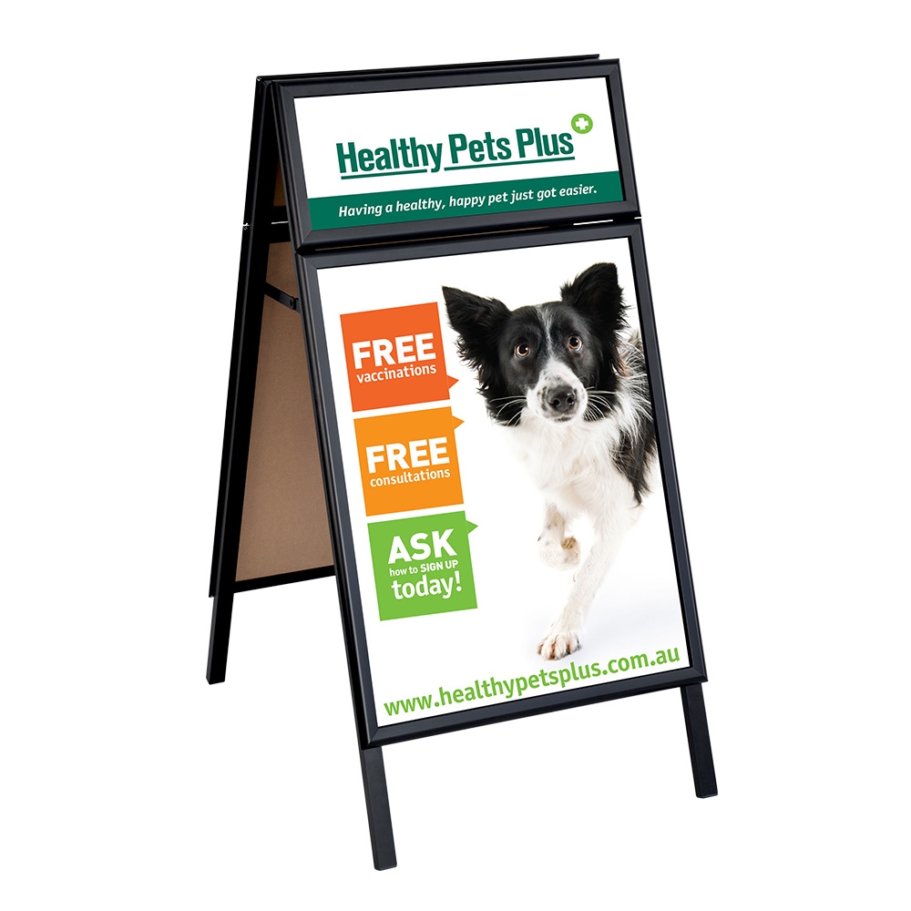 Double Sided Wet Erase A-Frame Sign with Header