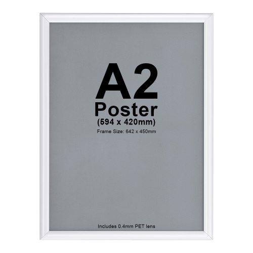A2 White Poster Frame ¦ Slimline Warehouse