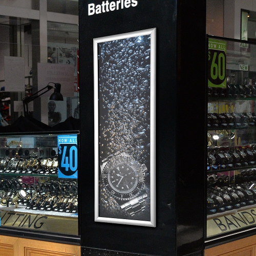 Snap On Frame - 841 x 297mm Poster - Silver ¦ Slimline Warehouse