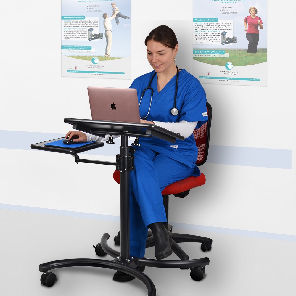 Mobile Laptop Stand - Height Adjustable w/ Wheels ¦ Slimline Warehouse