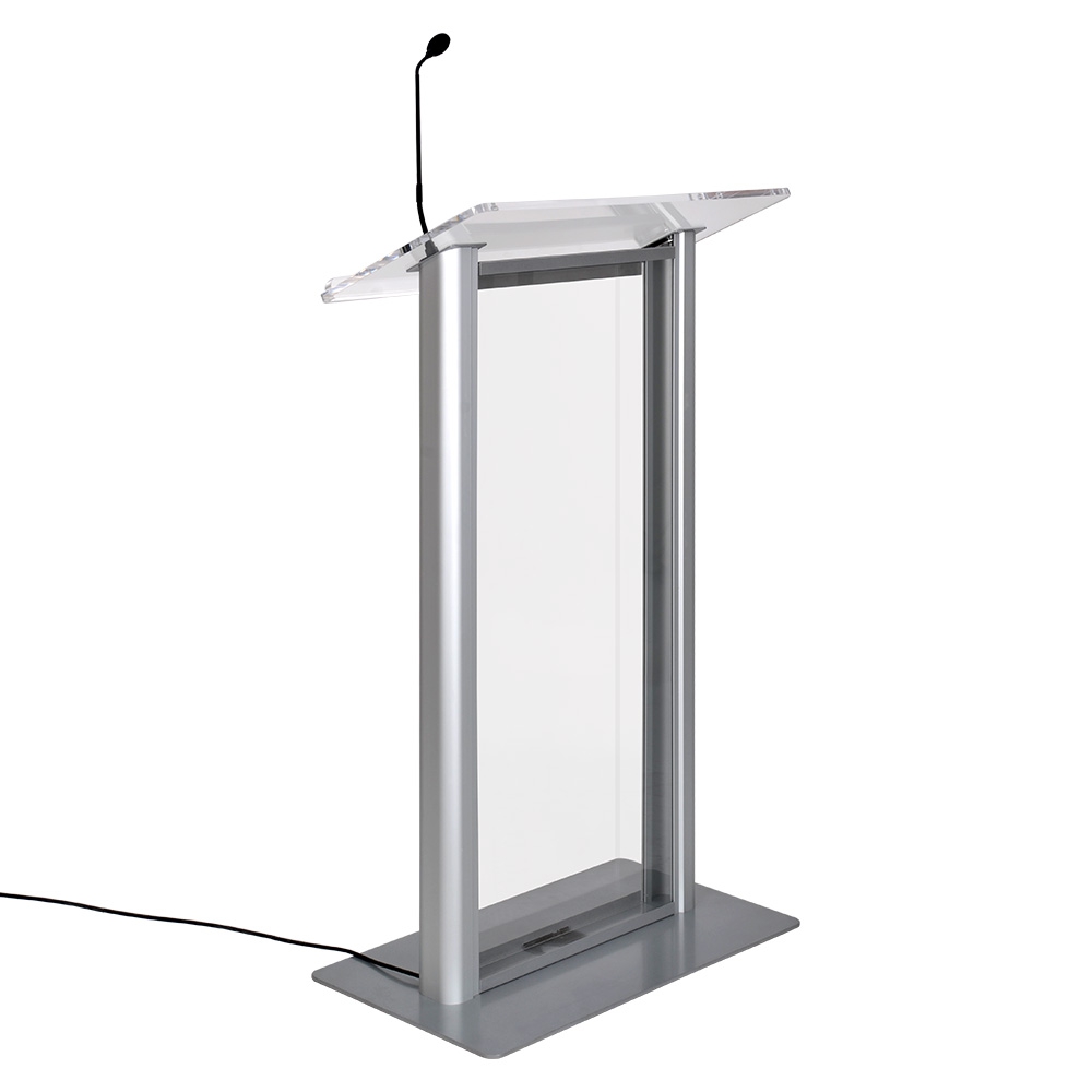 Podium for iPad – Black w/Adj. Tablet Holder – Ships Today