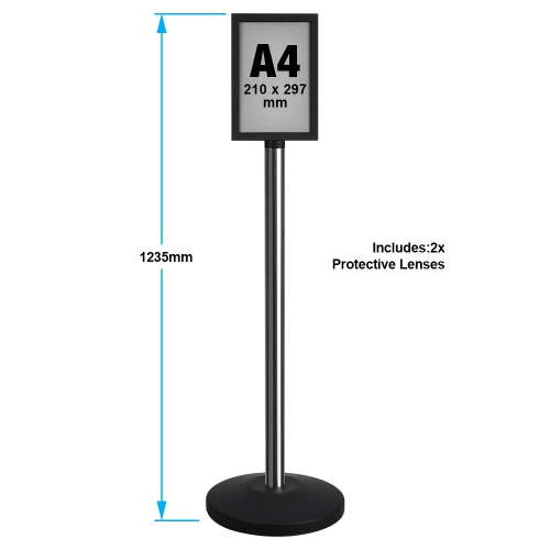 A4 Floor Sign Holders - 2-Sided - Ships Same Day ¦ Slimline Warehouse