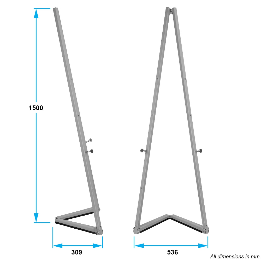 Easel Sign Board - Gray w/600 x 900mm Custom Sign ¦ Slimline Warehouse