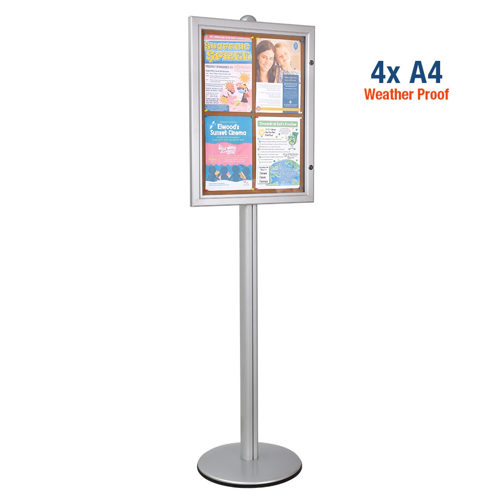 Floor Standing Notice Boards - Locking & Waterproof ¦ Slimline Warehouse