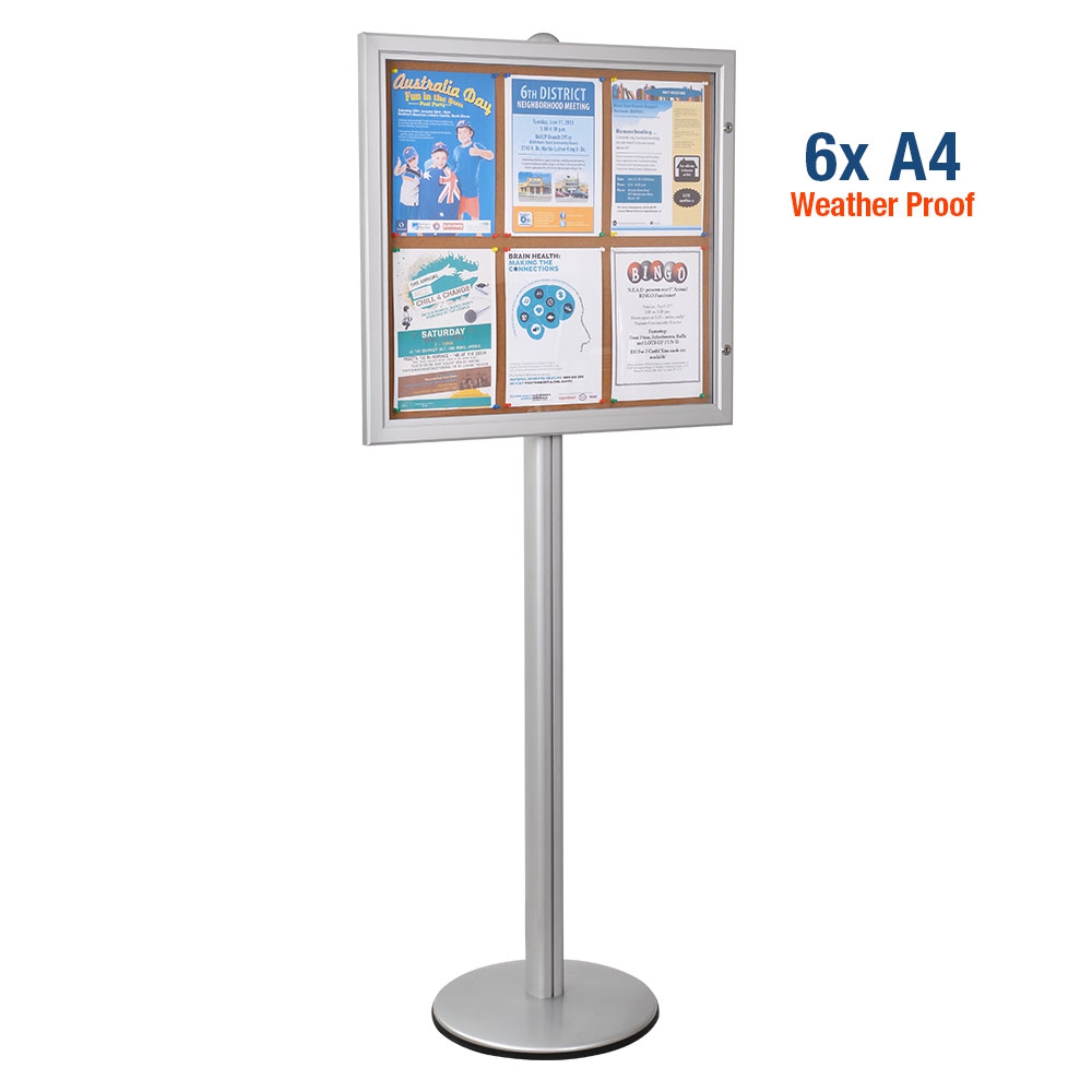 Floor Standing Notice Boards - Locking & Waterproof ¦ Slimline Warehouse