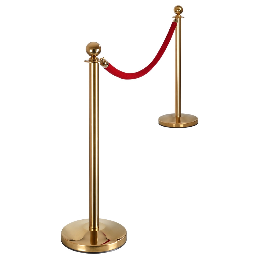 Gold Rope Barriers: Brass Rope Barrier & Red Rope. Buy Online
