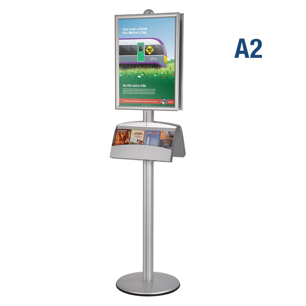 Literature Stand – A2 Poster w/DL Brochure Pocket - ¦ Slimline Warehouse