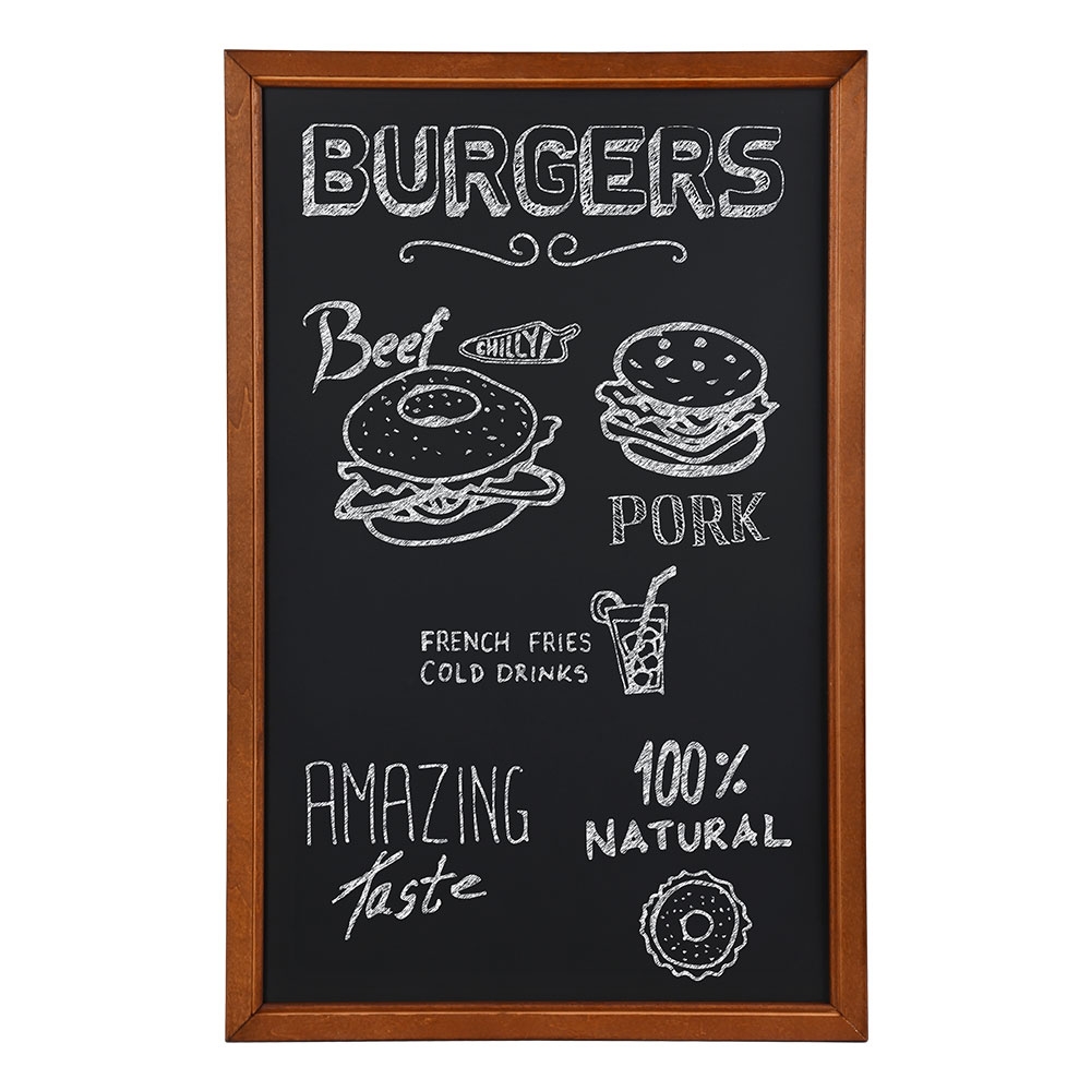 Liquid Chalk Writing Board – Red Gum Stain Frame. 790 x 510 mm