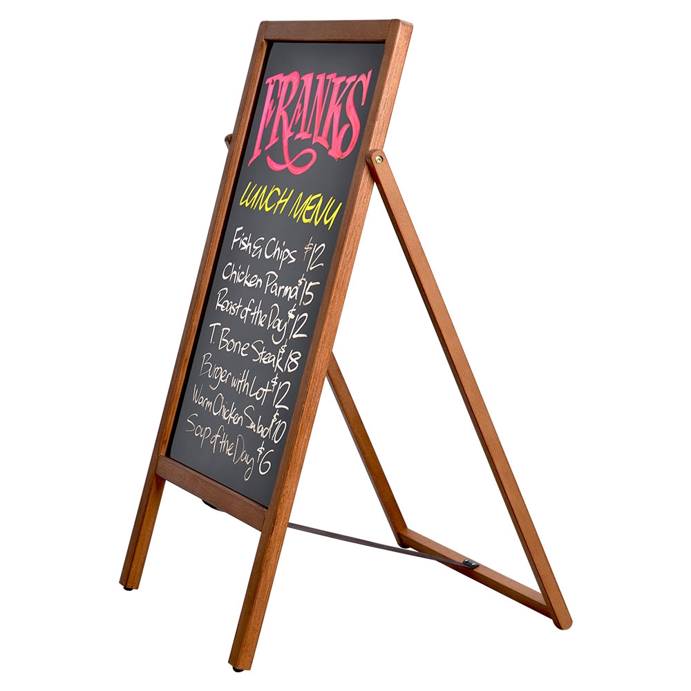 Wooden A-Frame Sign – w/FREE Markers & Chalk! ¦ Slimline Warehouse