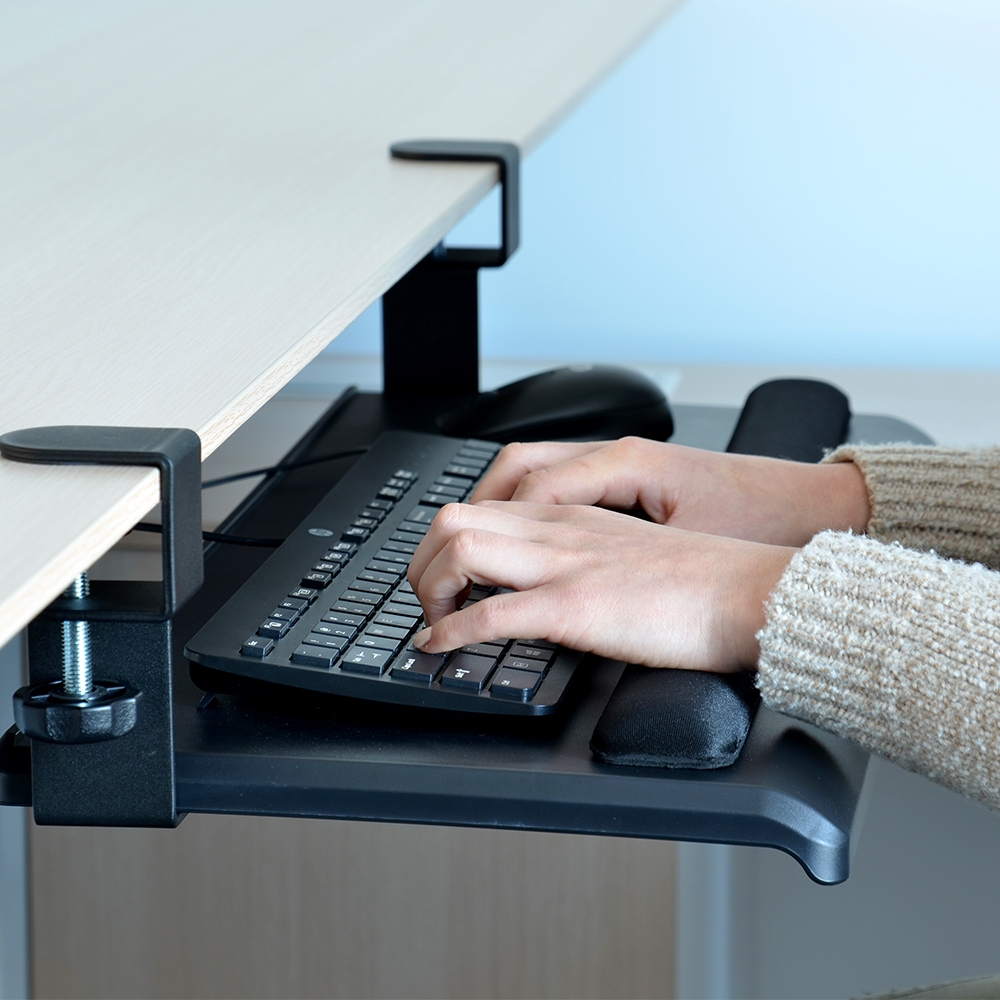 Attachable Keyboard Tray for Desk No Screws! Ships Same Day