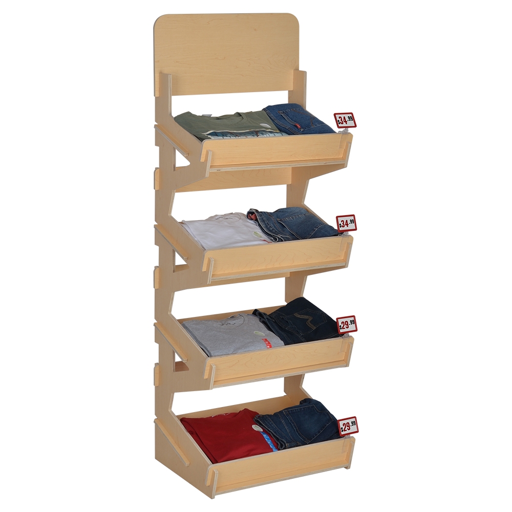 Wooden Display Rack - 4 Tier Stand - Ships Same Day!