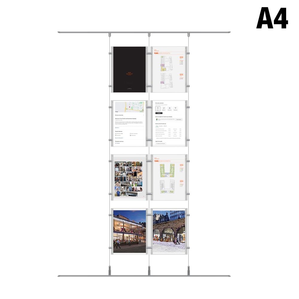 Cable Displays – Multiple A4 Acrylic Frame Kits Options!