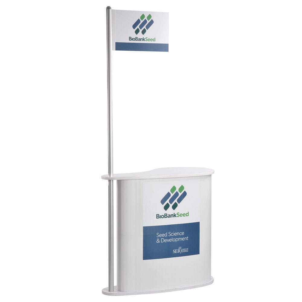 Exhibition Counters in many styles - Portable Pop-ups w/Custom Printing