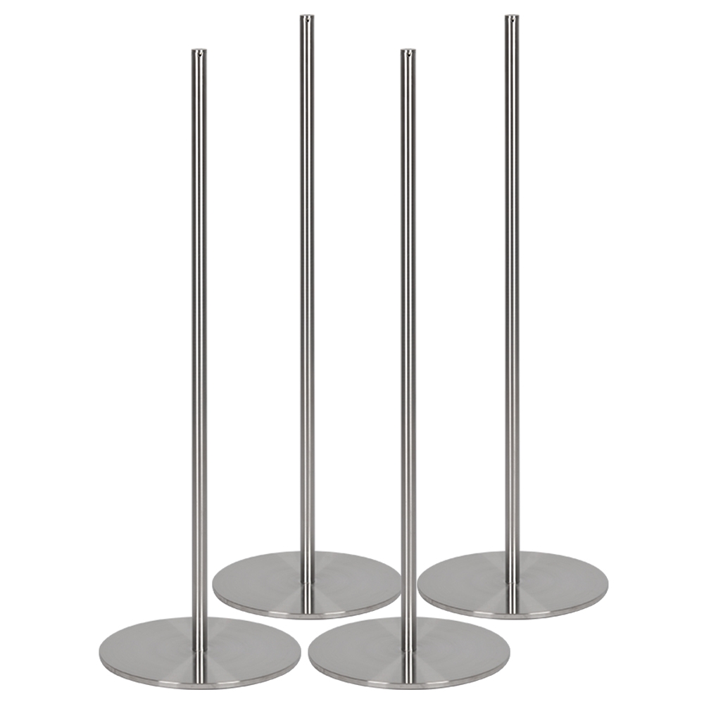 Bollards and Rope - 4 Slim Posts & 15m Elastic Cord