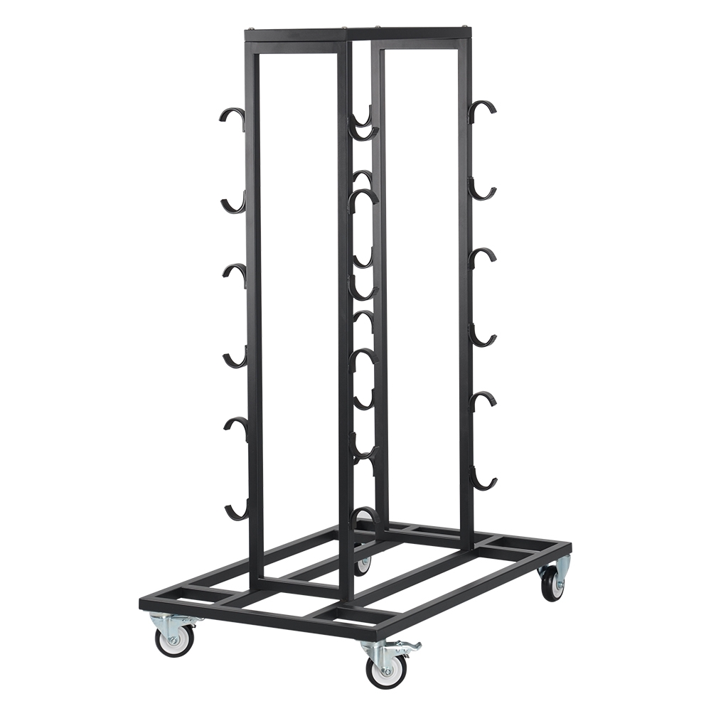 Stanchion Storage Cart - 12 Posts; Locking Wheels - Ships Same Day!