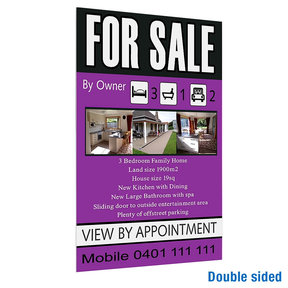 T-Frame Sidewalk Sign with Double-sided Printed Panel