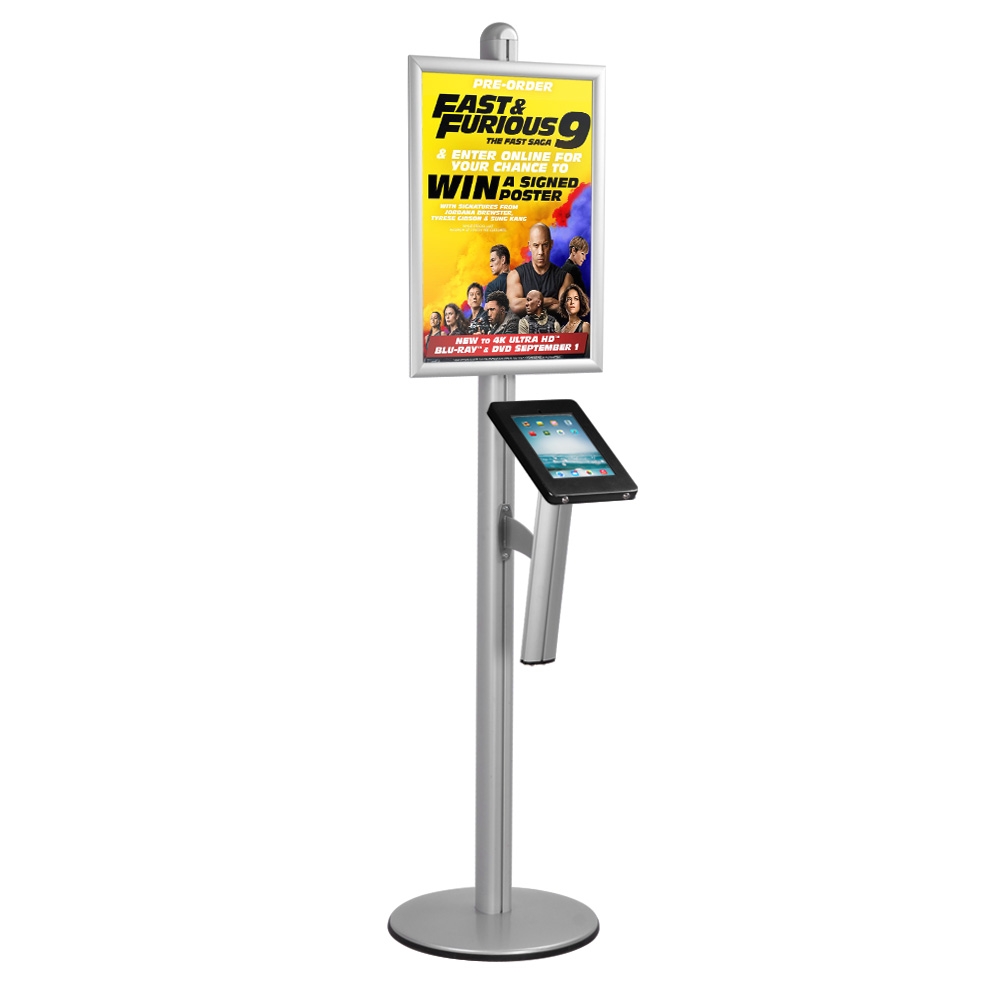 Modular Tablet Kiosk – A2 Snapframe & 10.2" iPad Holder