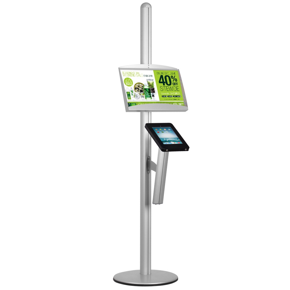 Retail iPad Stand - 10.2' Holder & Brochure Pocket