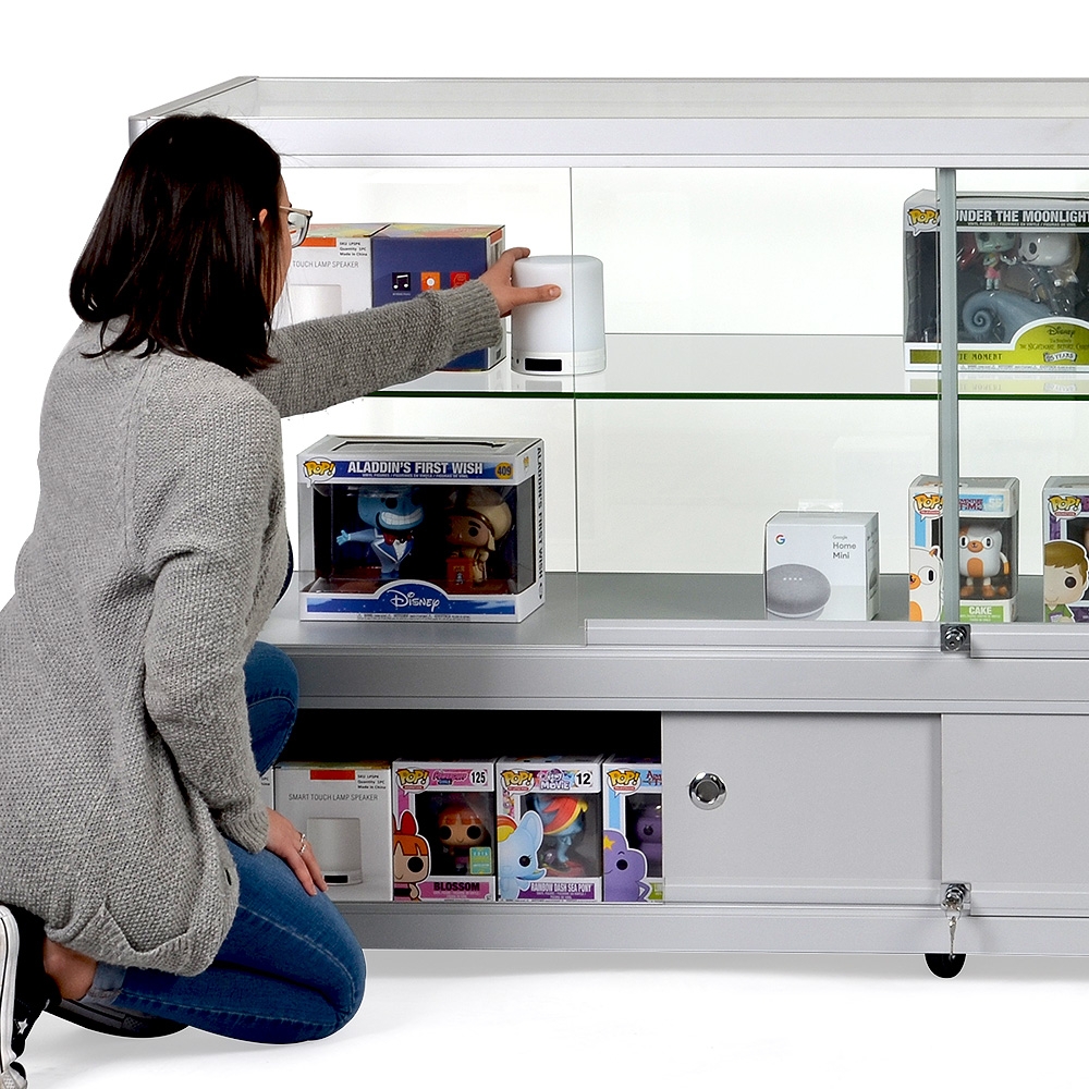 Glass Counter Top Display - Locking w/ 3 Tiers - Ships Same Day!