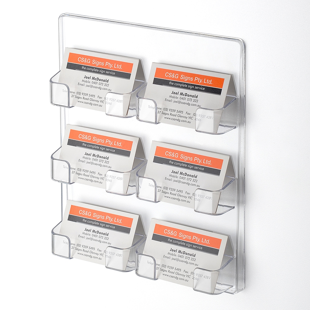Wall Mounted Business Card Holder – 6 Cards