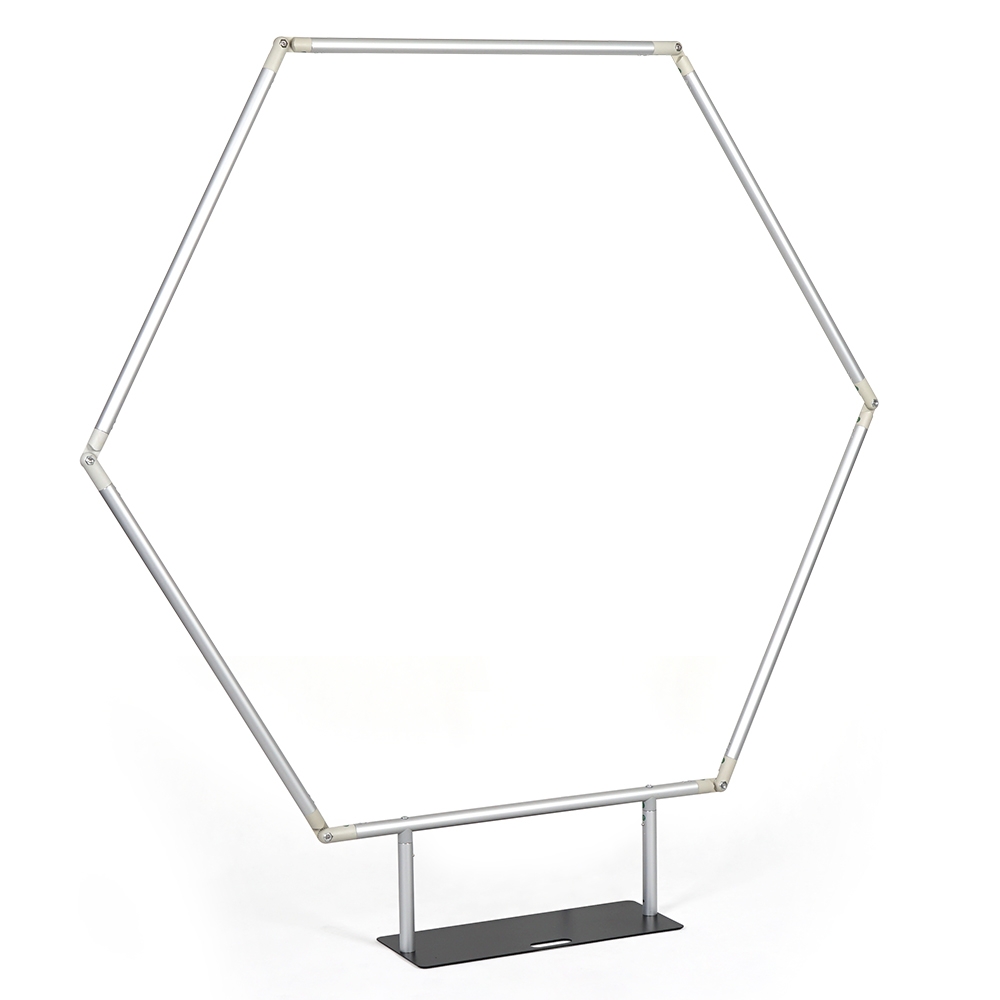 Hexagon Backdrop Stand – Silver Aluminium – Ships Today!