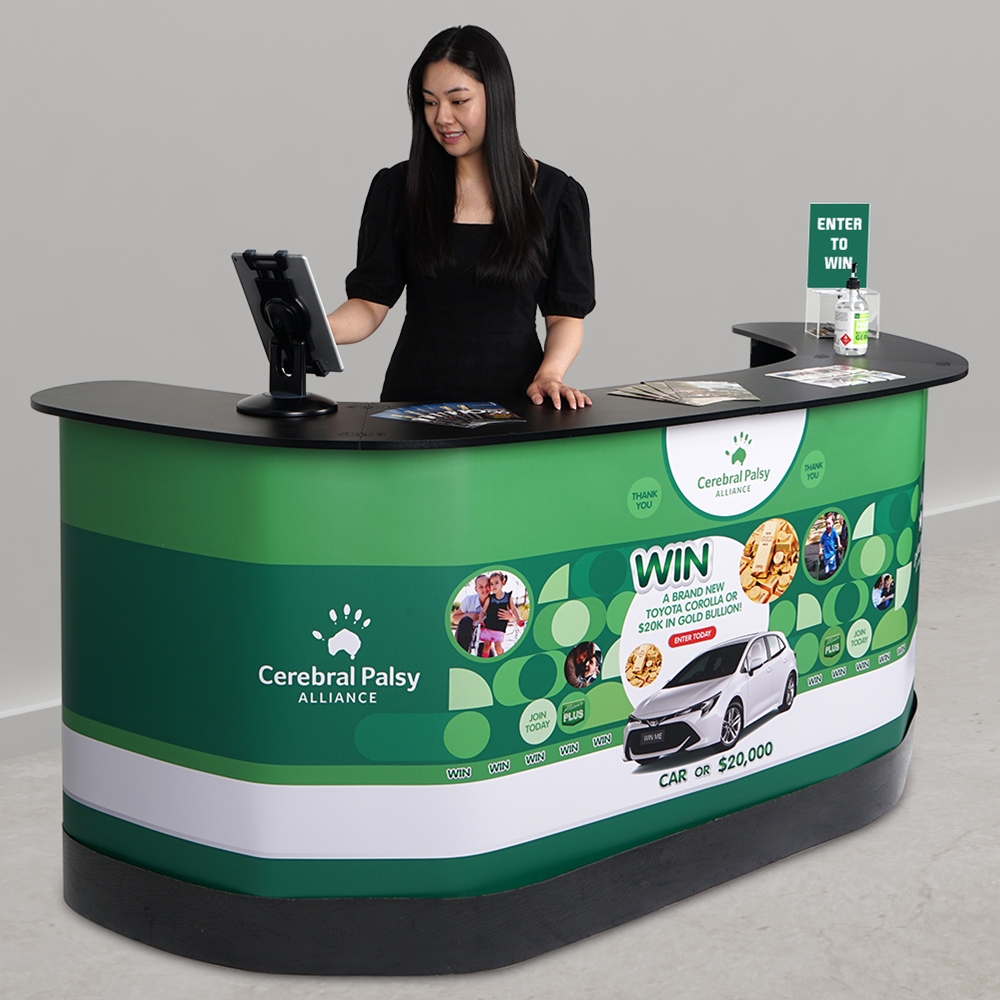 The Portable Counters are Quickly Assembled in Minutes!